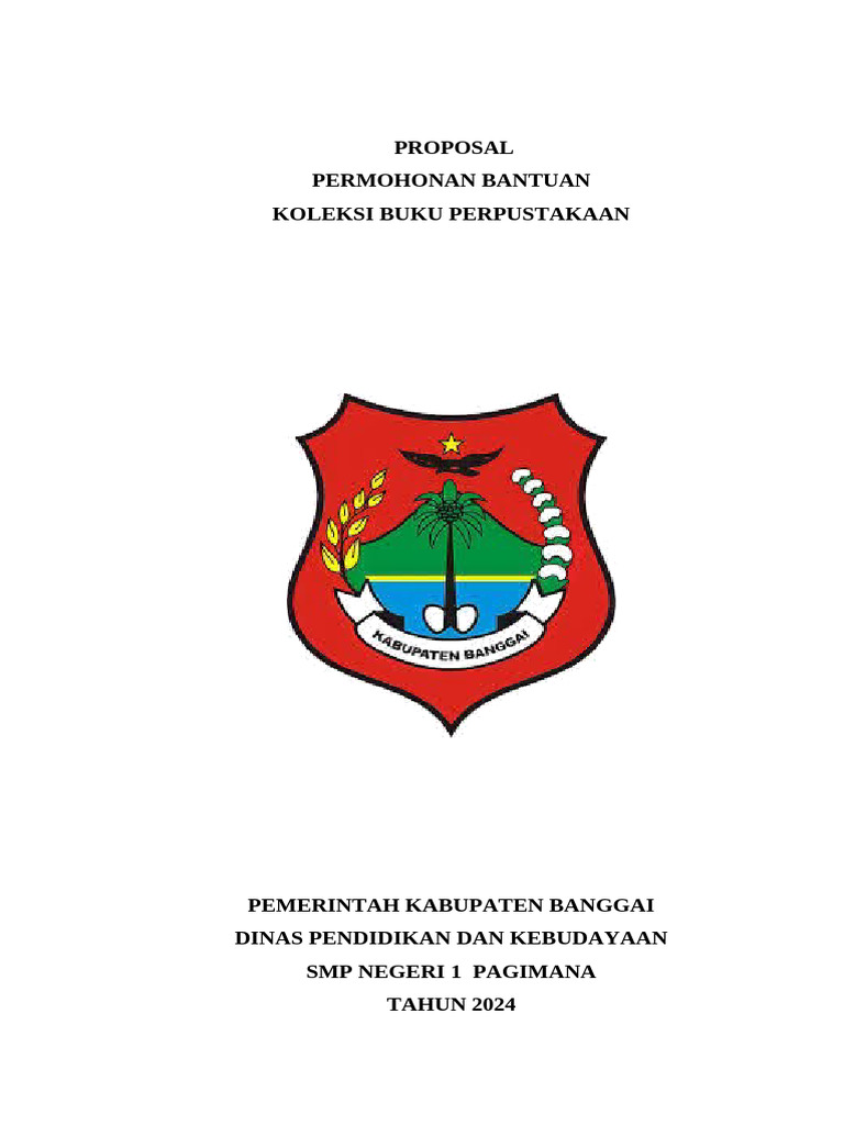Proposal Buku Perpustakaan SMP 2024 | PDF