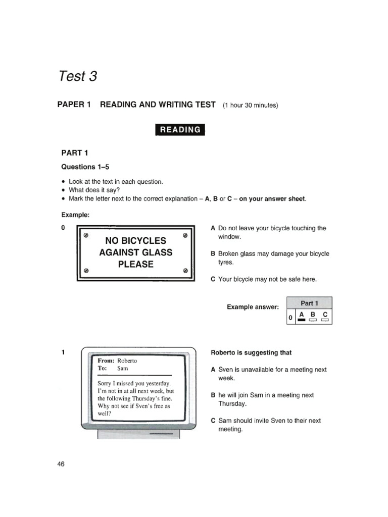 Pre Test 1 - B3 | PDF