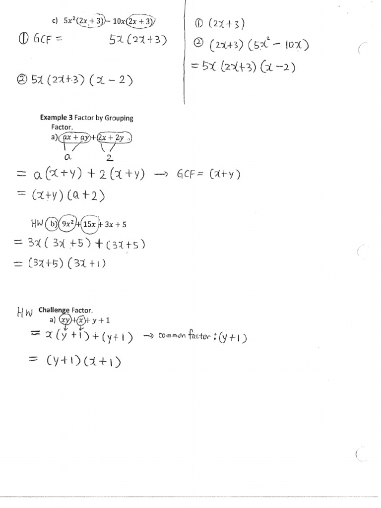 Unit 1 Lesson 4 Classwork and HW Solution Feb 6 Mpm2d | PDF