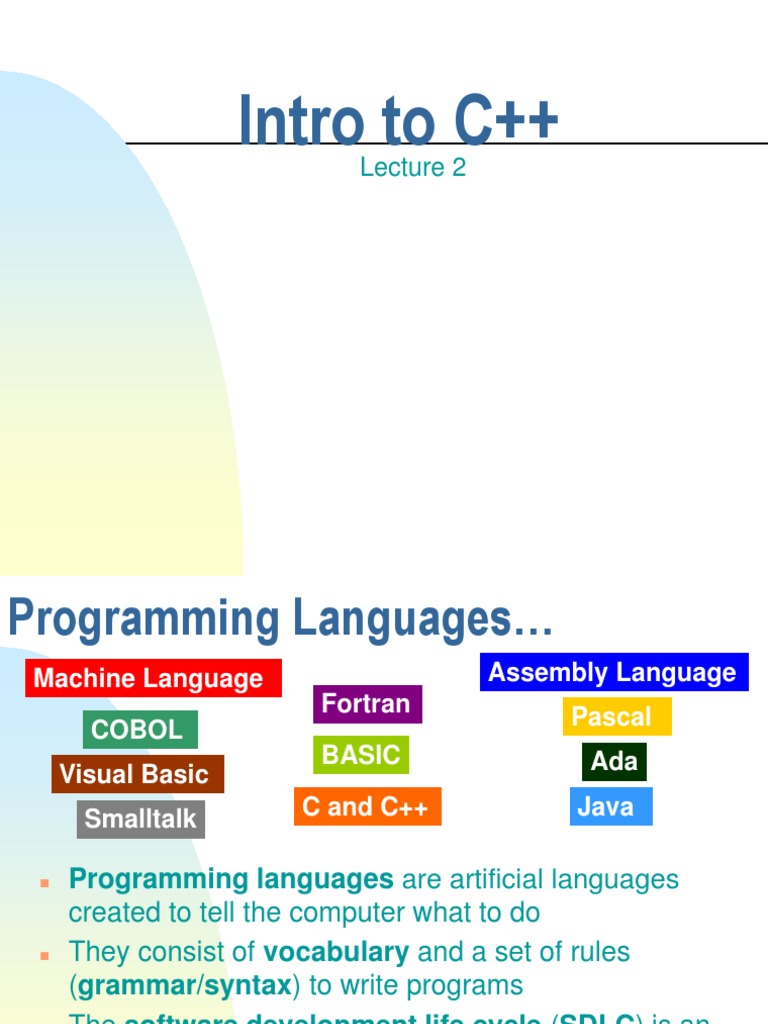 02 Intro To Cpp Pdf Subroutine Computer Program