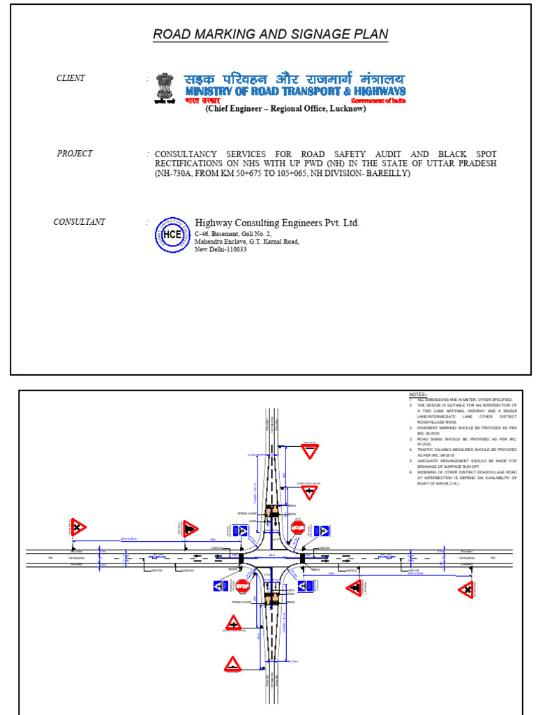 NH-730A Road Safety Plan | PDF | Road | Traffic