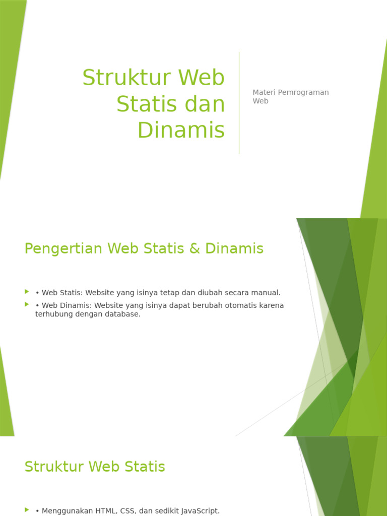 Struktur Web Statis Dan Dinamis | PDF
