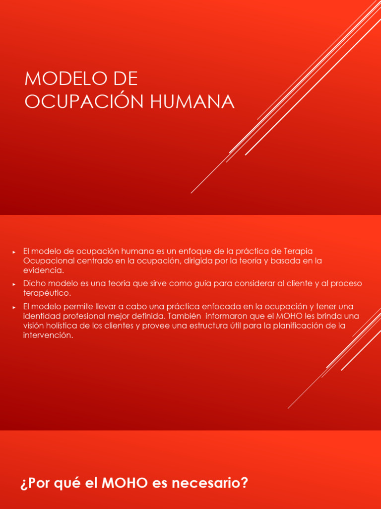 Modelo de Ocupación Humana en Terapia | PDF | Terapia ocupacional ...