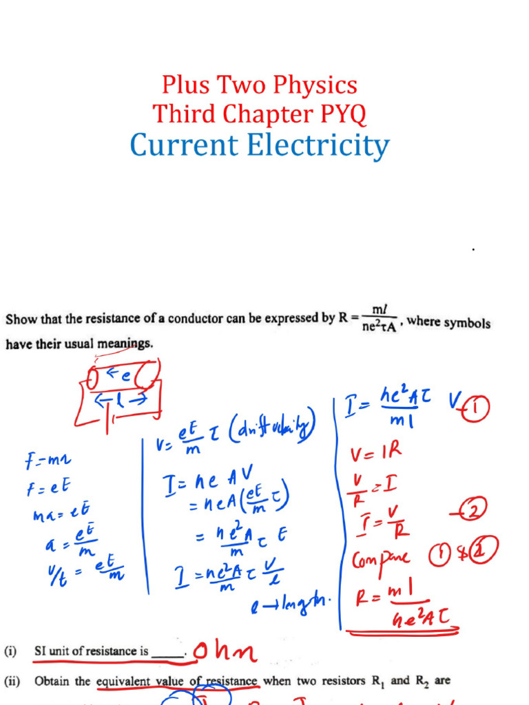Current Electricity PYQ1 | PDF