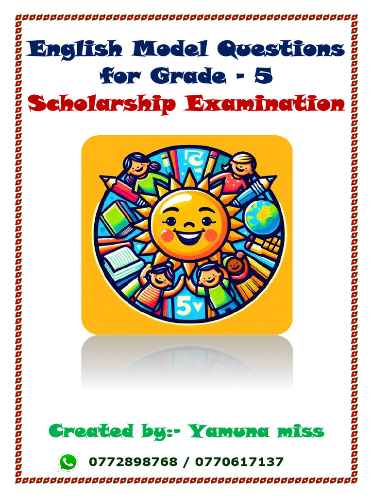 Grade 5 English Scholarship Questions | PDF