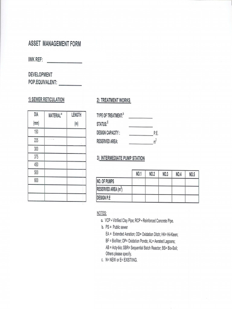 Asset Management Form (Sample) | PDF