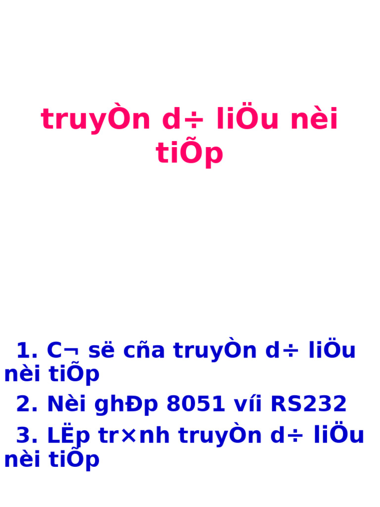 Bai 5 Truyen Noi Tiep For CDT | PDF