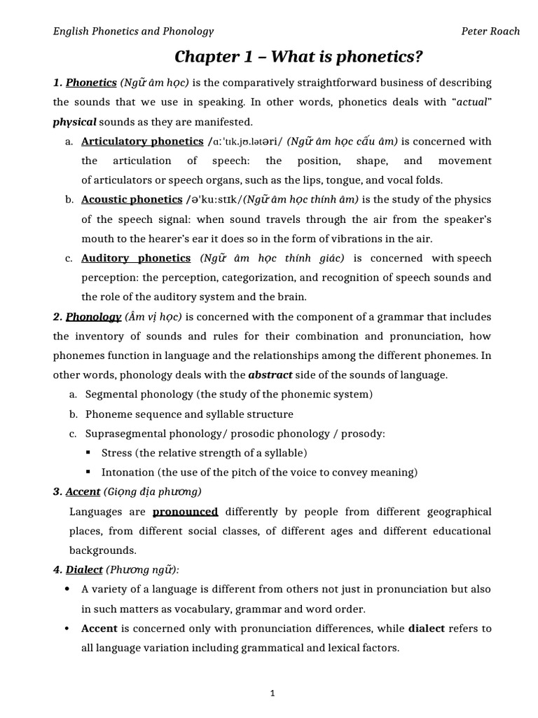 Phonetics Overview and Key Concepts | PDF | Syllable | Stress (Linguistics)