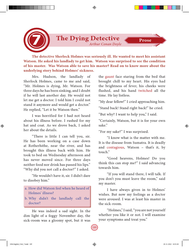10th - English - Text 3 | PDF | Sherlock Holmes | Dr. Watson