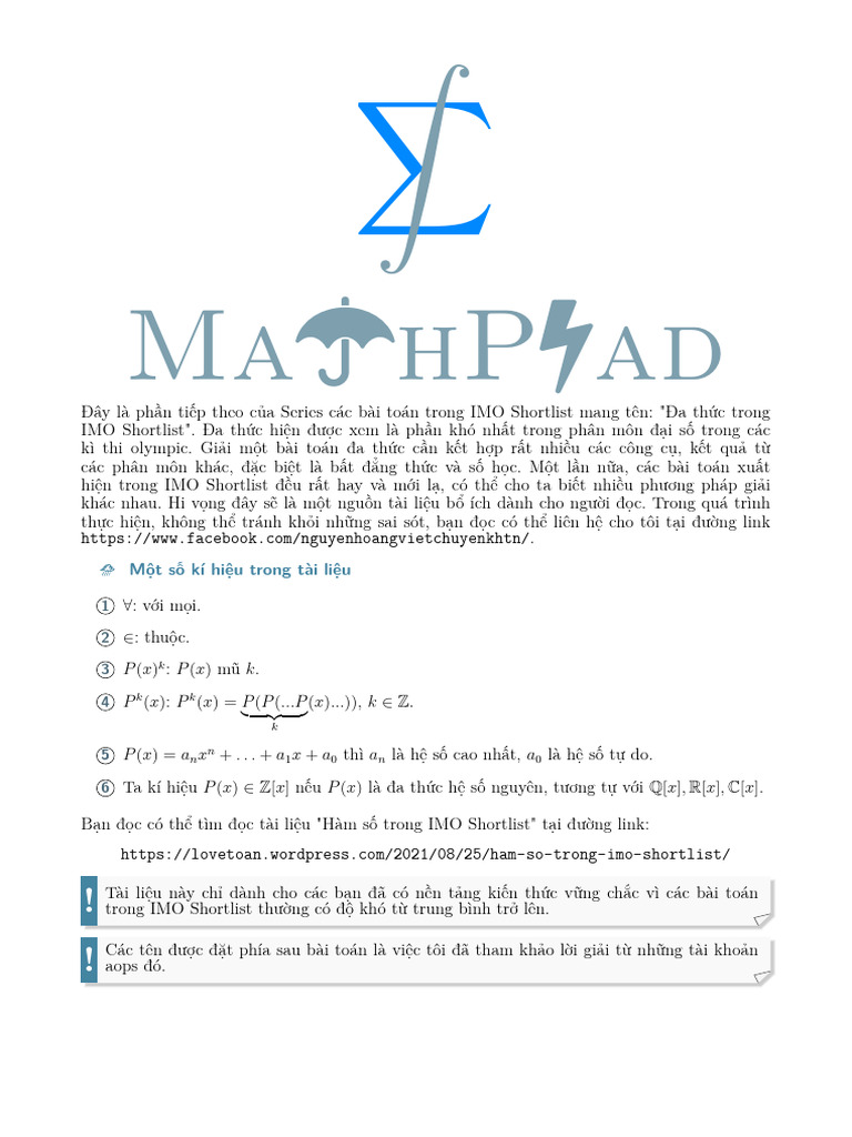 IMO Shortlist's Polynomial | PDF