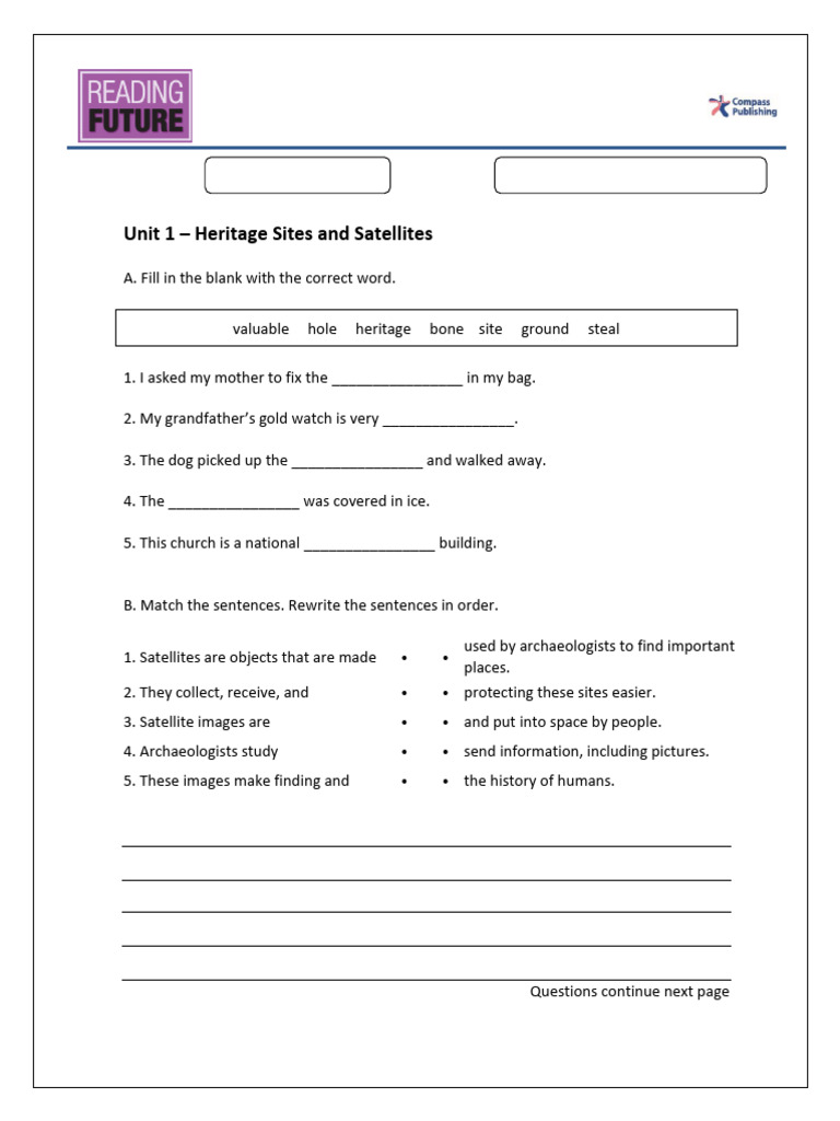 Reading Future Create 2 - Unit Test | PDF | English Language | Sunset