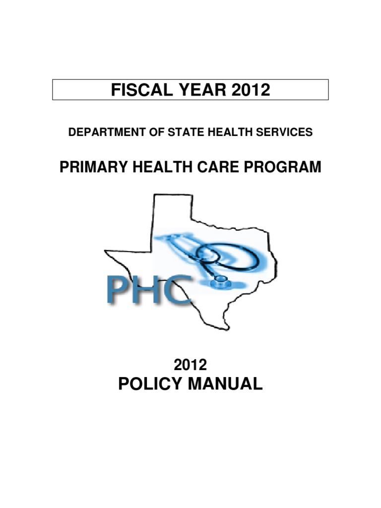PHC Manual | PDF | Medicaid | Health Care