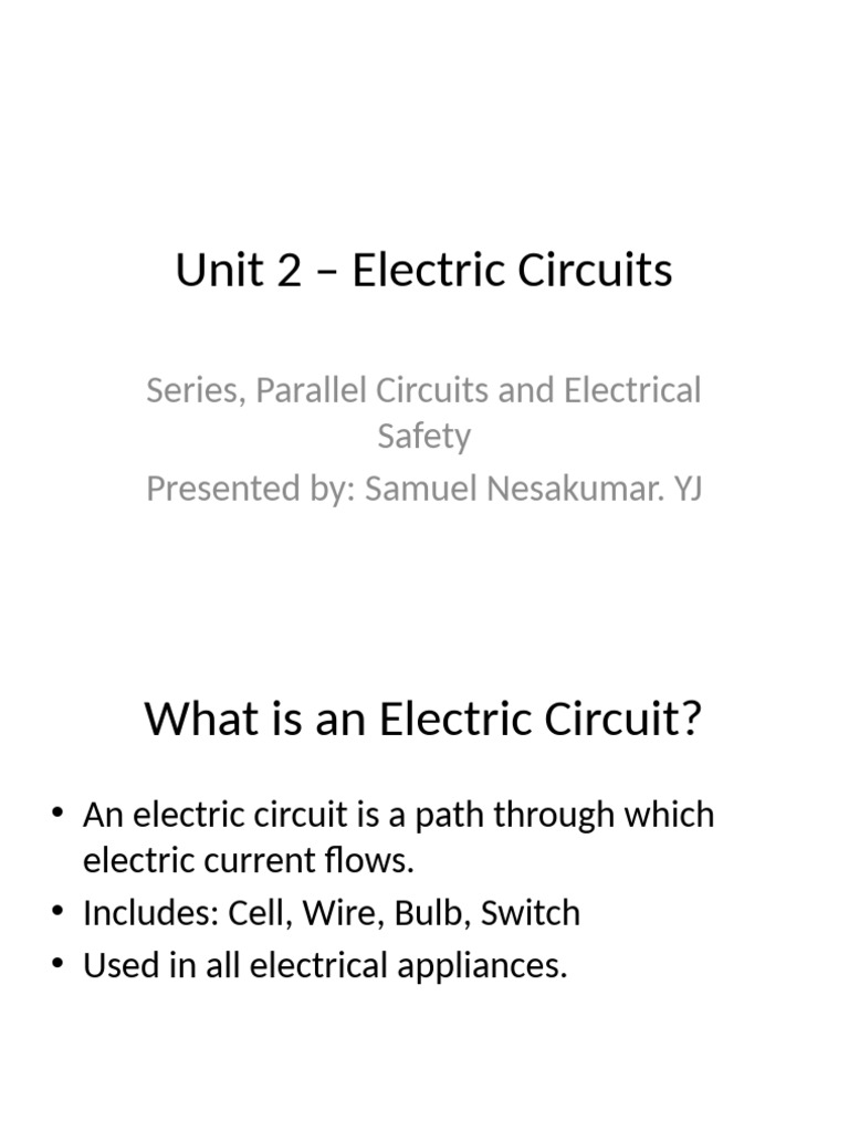 Electric Circuits 7th STD | PDF