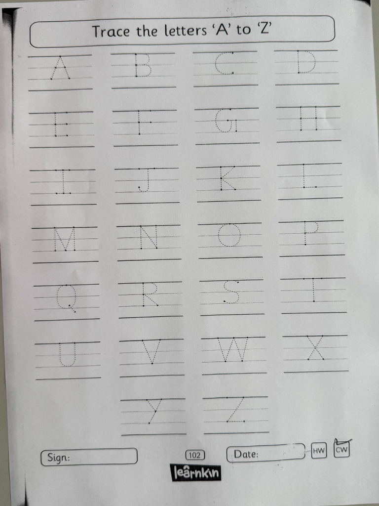 A-Z Practice Nursery | PDF