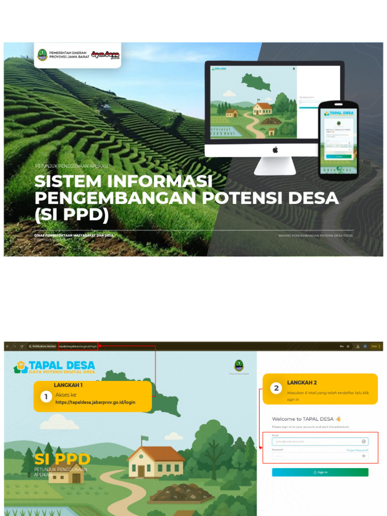Petunjuk Penggunaan Aplikasi Tapal Desa | PDF