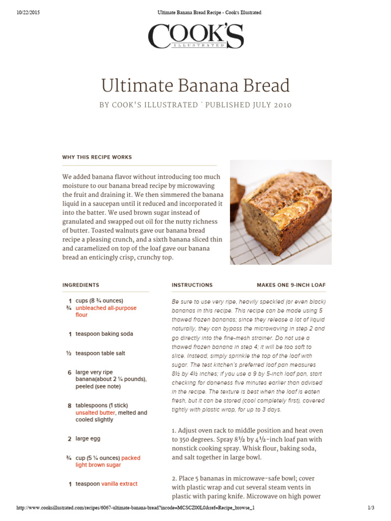 Ultimate Banana Bread Recipe Guide | PDF | Breads | Banana