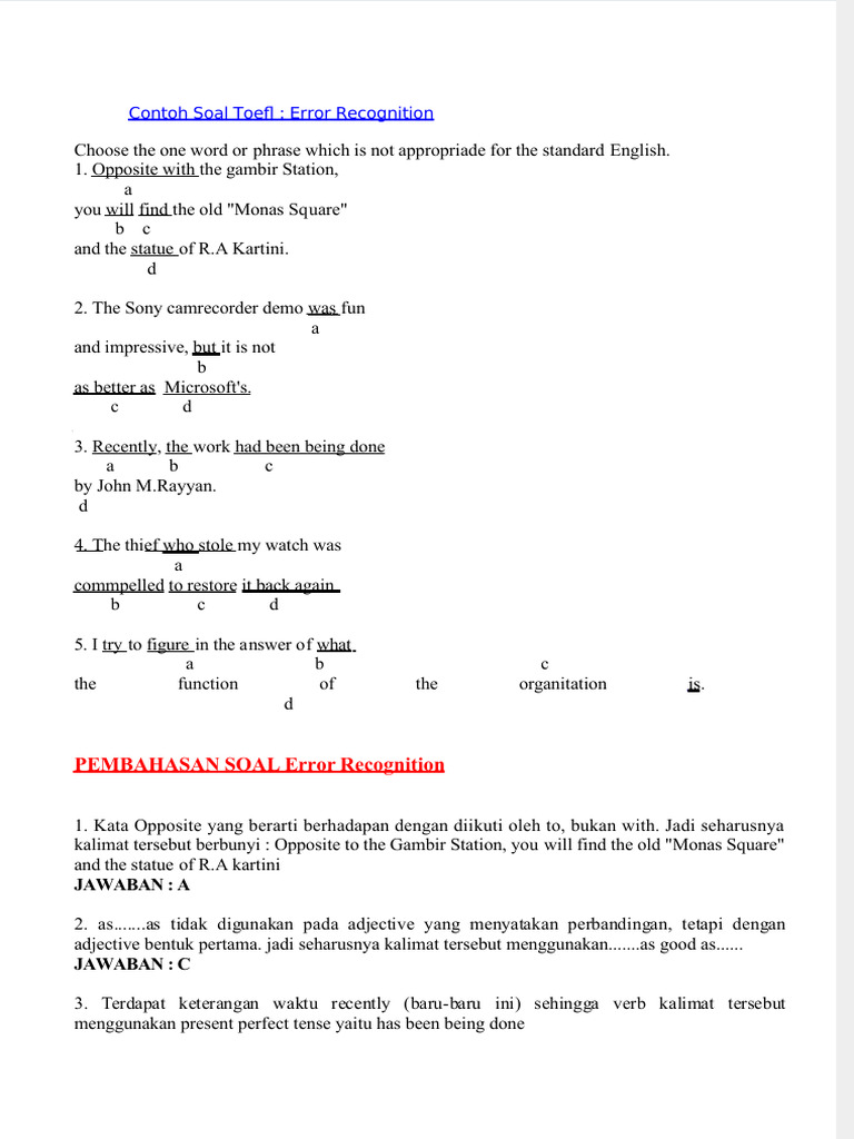 Dokumen - Tips Contoh Soal TOEFL 569730c7eb1ee | PDF | Semantics | Interpretation (Philosophy)