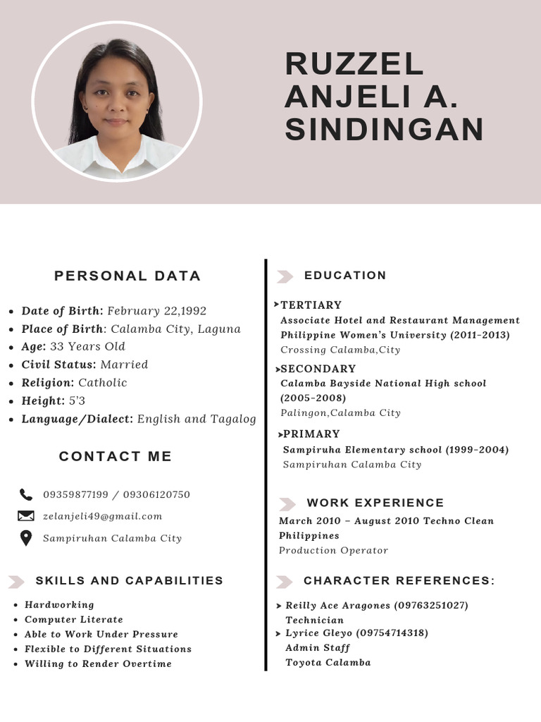 White Simple Student CV Resume | PDF