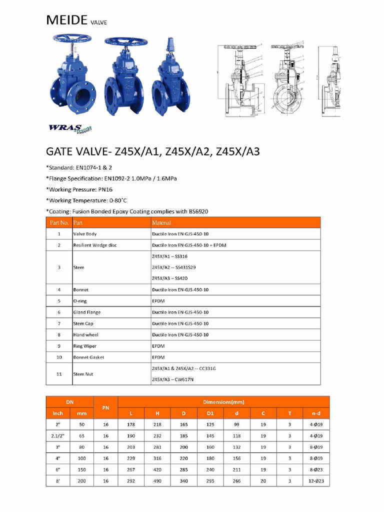 MEIDE DI Gate Valve-Min | PDF