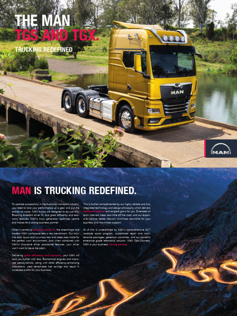Man TGS-TGX Brochure | PDF | Turbocharger | Brake