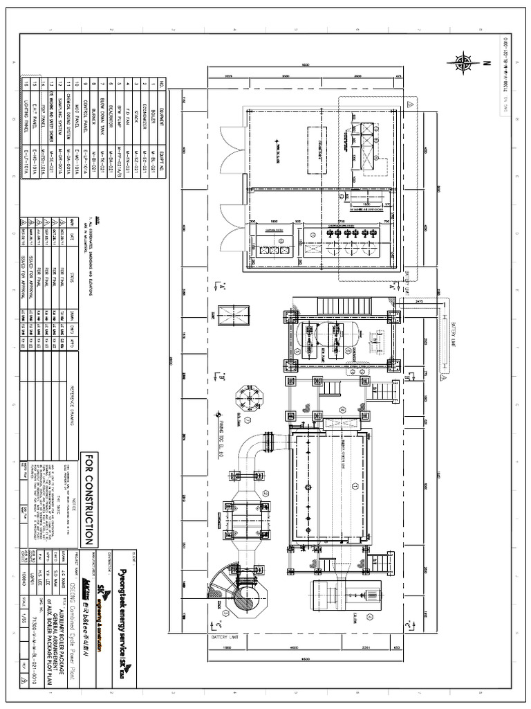 71300-V-M-M-BL-021-0010 General Arrangement of Aux. Boiler Area Plot ...