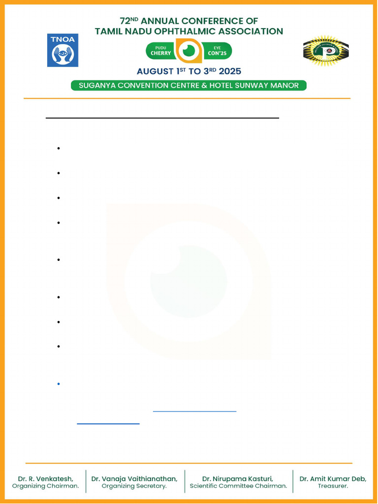 TNOA Overall Guidlines | PDF | Vision | Ophthalmology