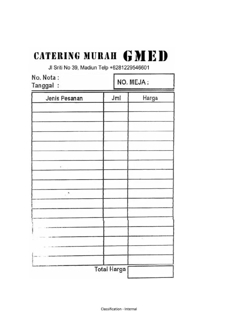 Invoice Nota Madiun | PDF