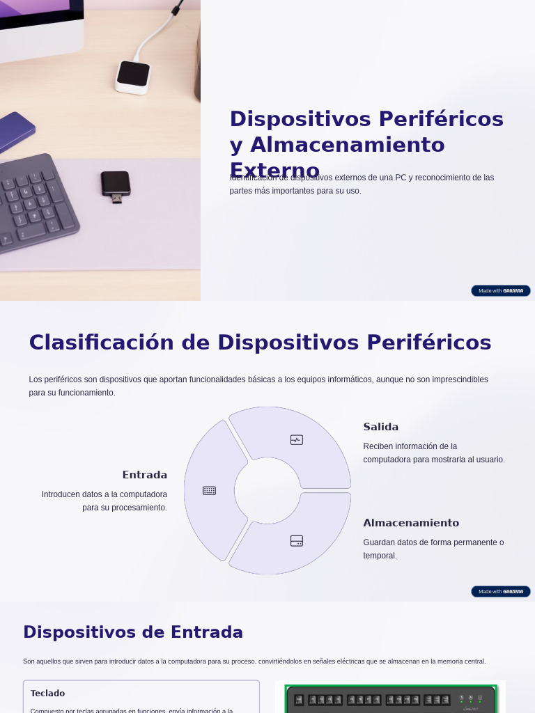Dispositivos Periféricos y Almacenamiento | PDF | Periférico | Hardware ...