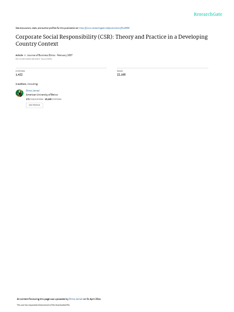 Corporate Social Responsibility CSR Theory and Pra | PDF | Corporate ...