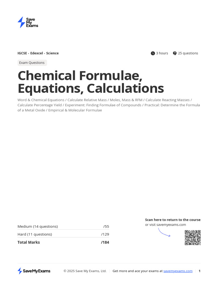 Chemical Formulae Equations Calculations 54mrdb2dTgxzbQqn | PDF ...