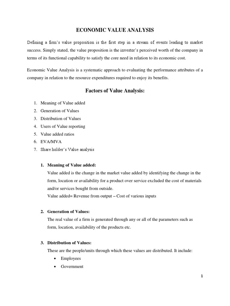 Economic Value Added | PDF | Cost Of Capital | Investing