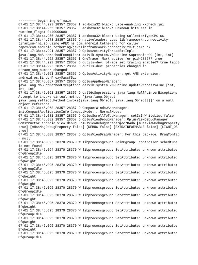 Top - Niunaijun.blackboxa32 Logcat | PDF | Computing Platforms | Object ...