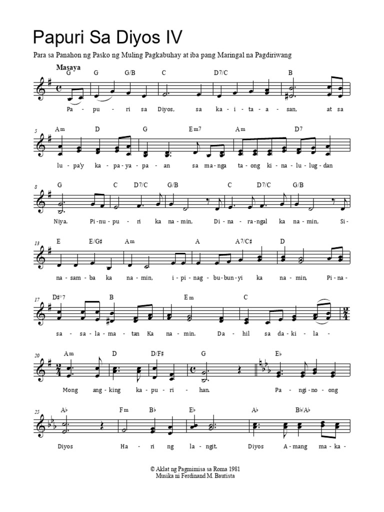 Papuri Sa Diyos IV FMB | PDF