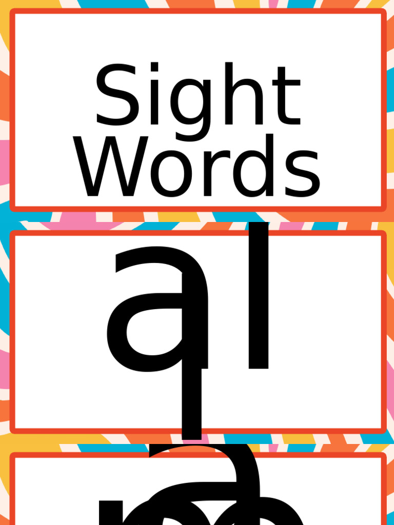 Copy of Copy of Copy of Copy of Dolch Sight Words Matic | PDF