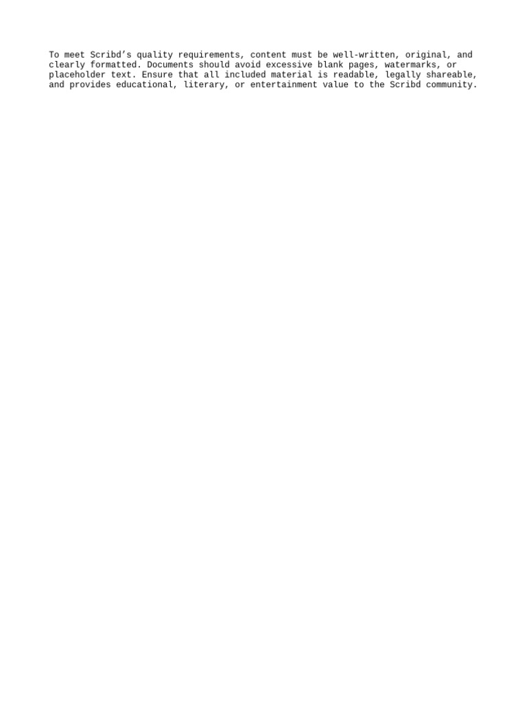 01 Meeting Scribd Quality Requirements | PDF