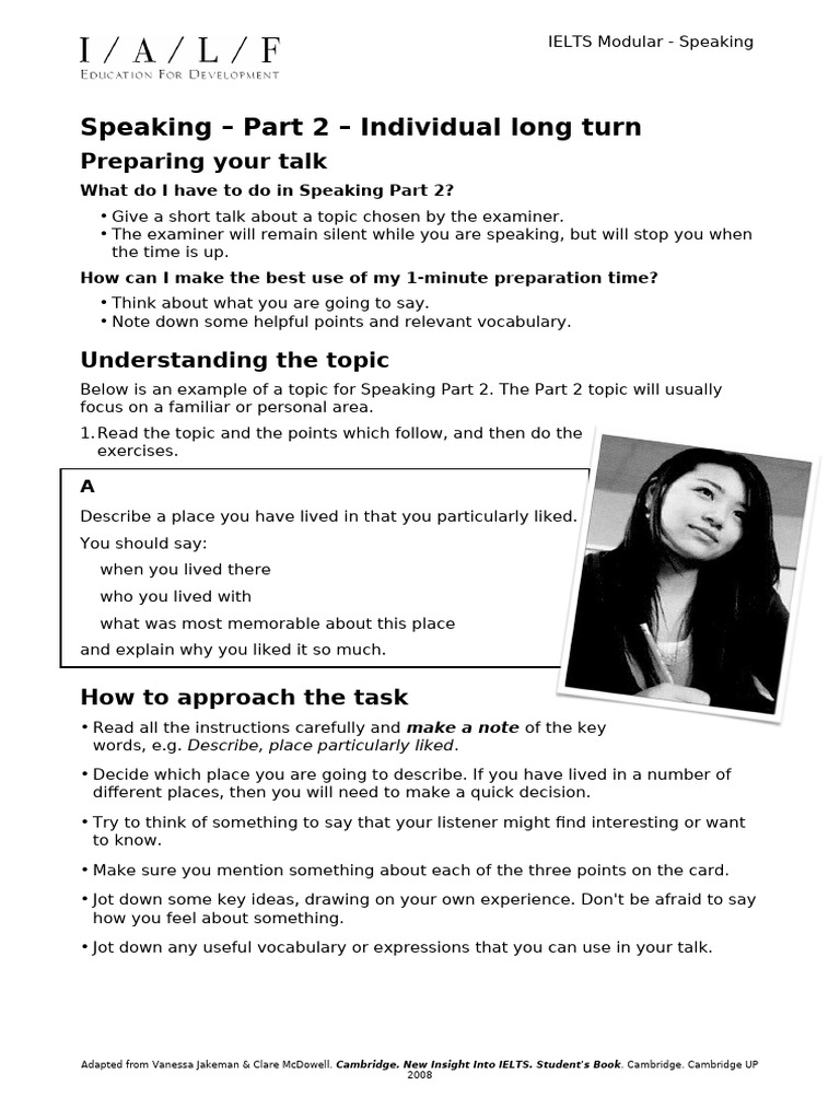 IELTS Speaking Part 2 Guide | PDF | Salad | Vocabulary