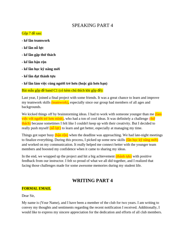 Speaking Part 4 | PDF | Cognition | Learning