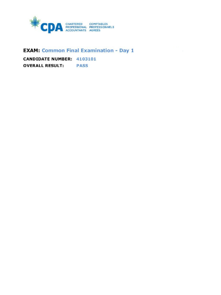 Cpa Pep Results | PDF