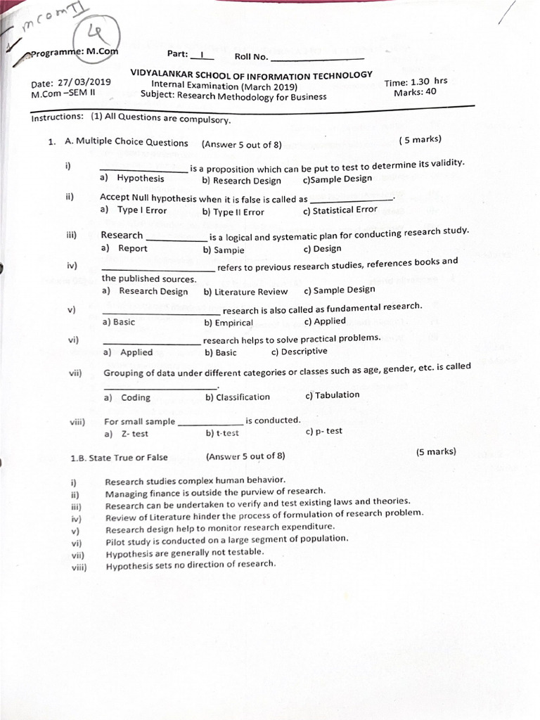 Sem 2 Mid Term 2019 | PDF