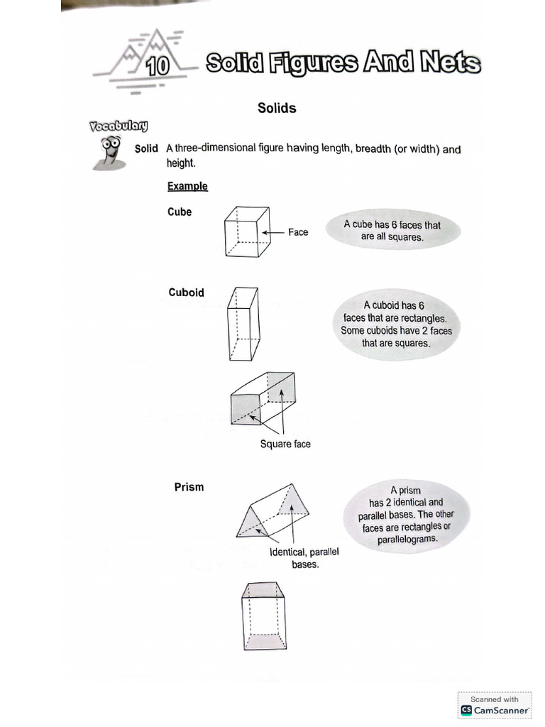 Michelle Solid Figures and Nets P6 Math | PDF