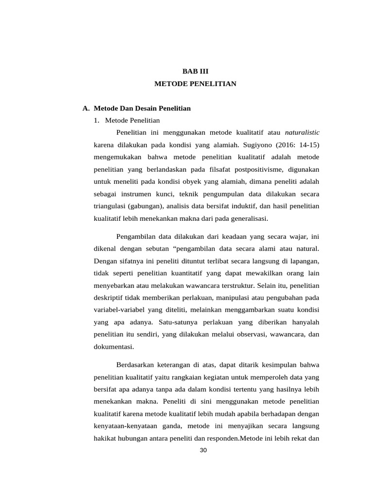 Contoh BAB III Dalam Skripsi | PDF
