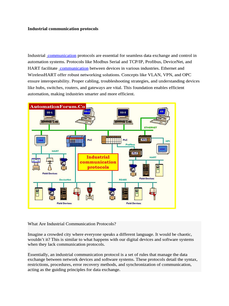 Industrial Communication Protocols | PDF | Computer Network | Communication