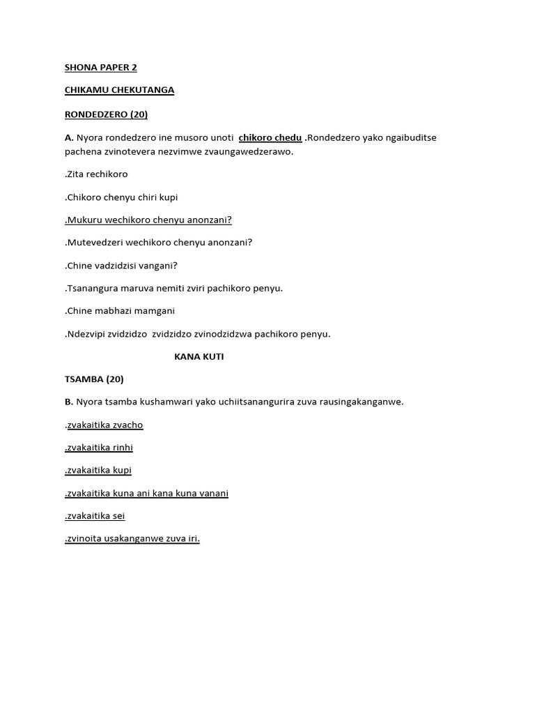 Chikoro Chedu Rondedzero Worksheet | PDF | Chess Theory | Chess Openings