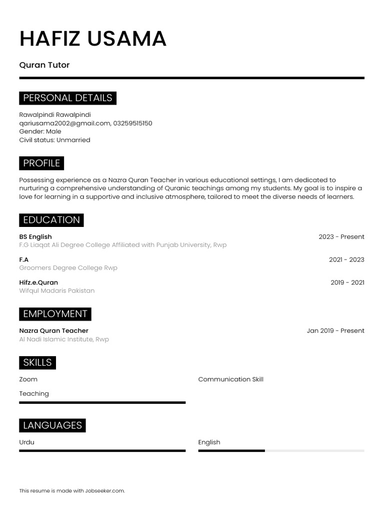 Usama Azad CV - PDF 12 - 01 - 2025 17 - 23 - 47 | PDF