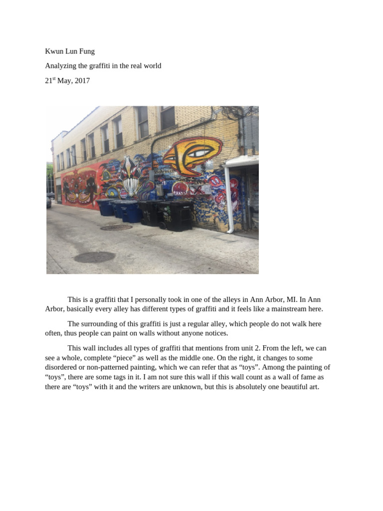 Graffiti Assignment | PDF
