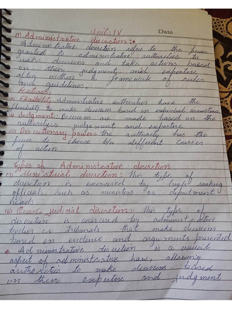 Administrative Law 4 TH Unit | PDF