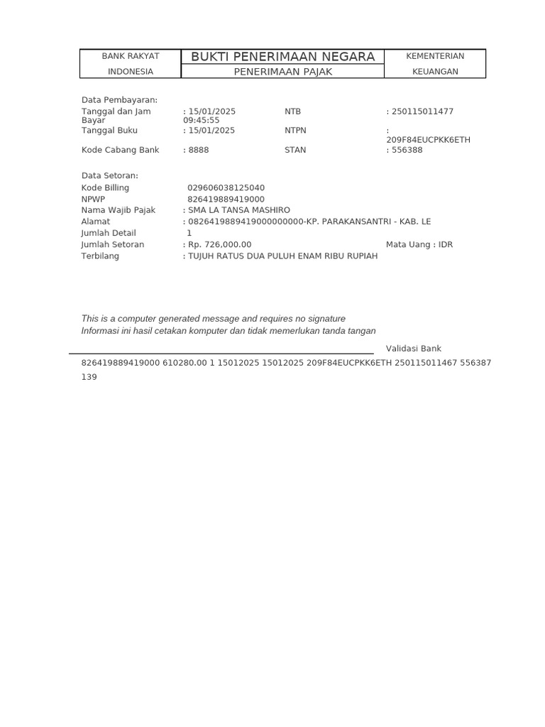 Pajak Bosda 2024 | PDF