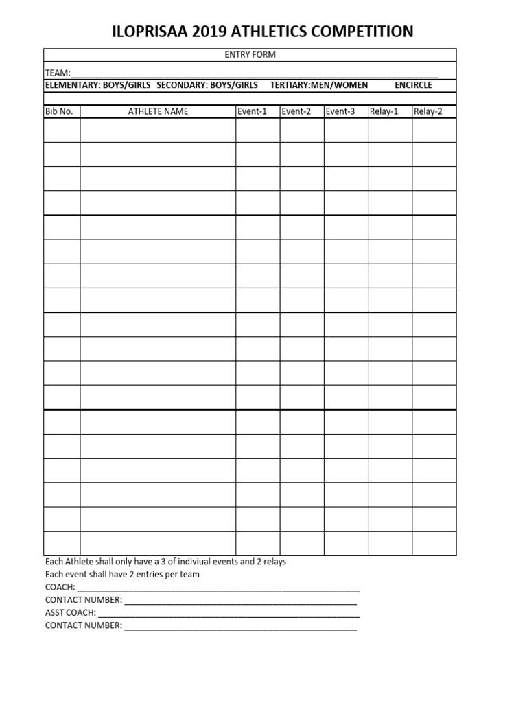 Iloilo Prisaa Easy Entry Form-2019 | PDF