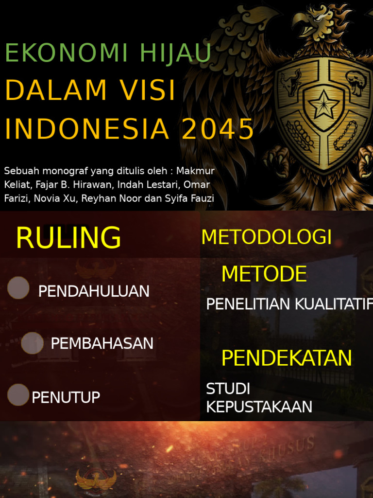Draf 5 Paparan Buku Ekonomi Hijau Dalam Visi Indonesia 2045 | PDF