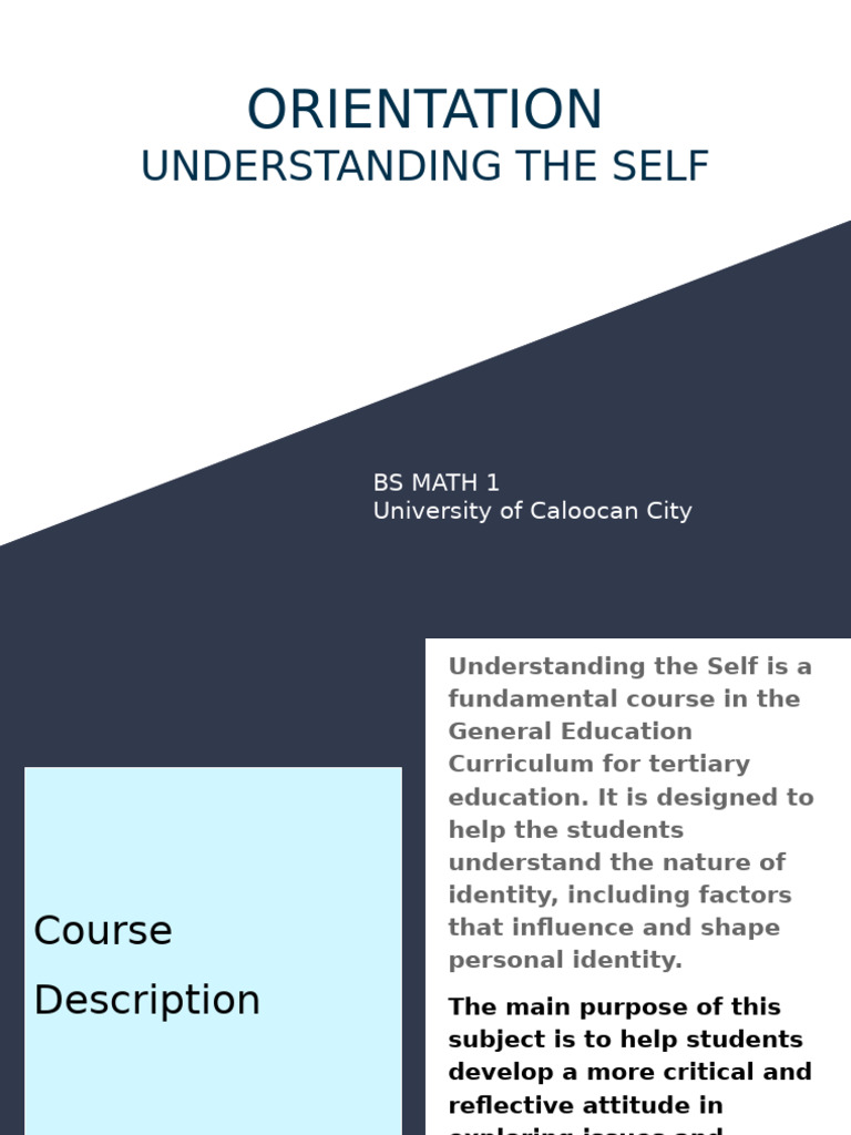 Orientation - Understanding The Self | PDF | Identity (Social Science ...